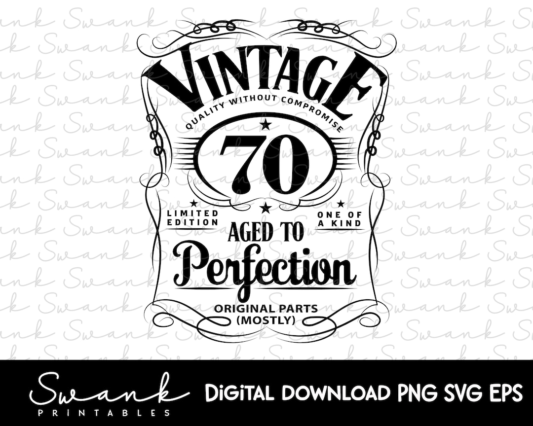 70th Birthday SVG, Seventy, Vintage Birthday, 70, Limited Edition Svg ...