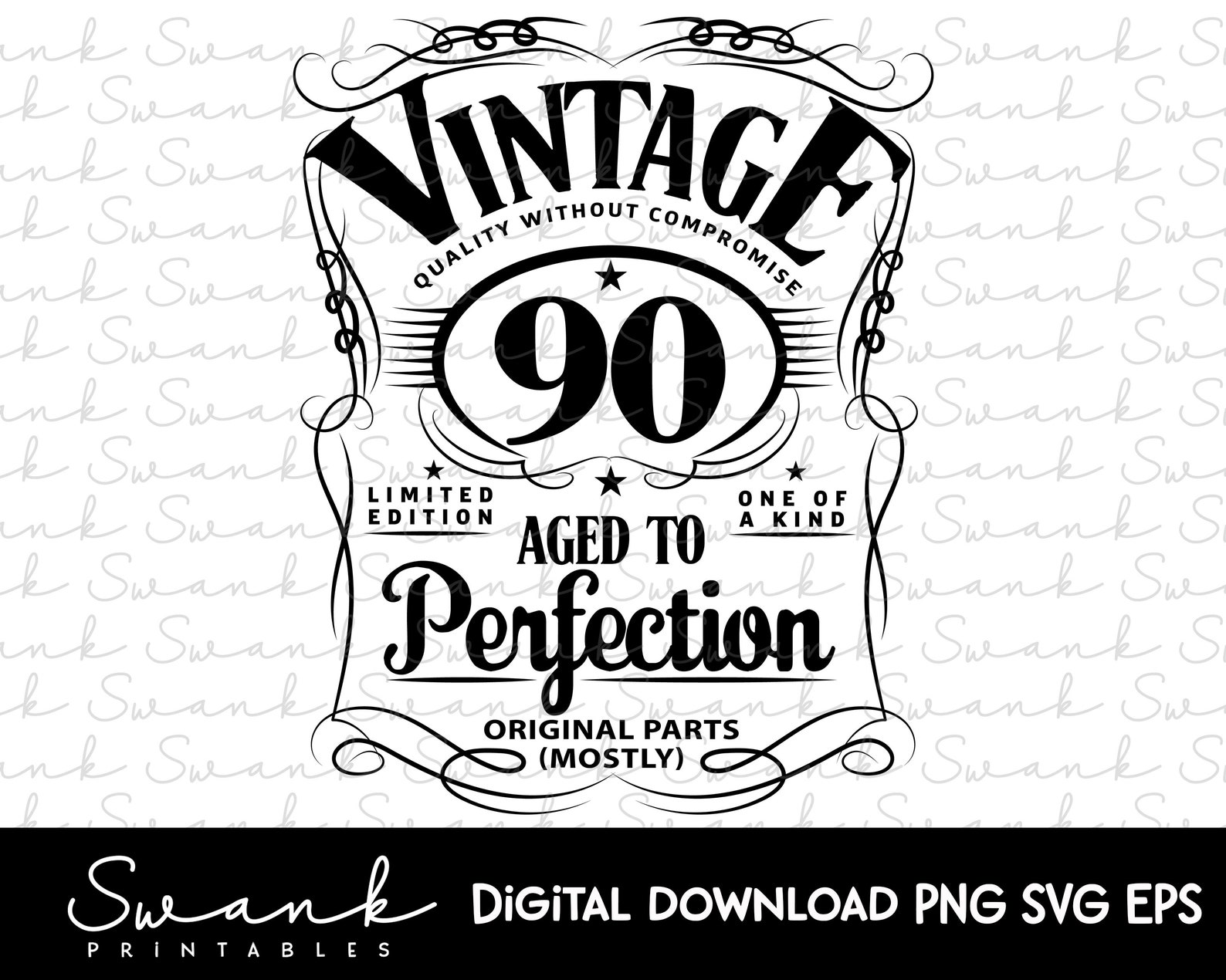 90th Birthday SVG, Ninety, Vintage Birthday, 90, Limited Edition Svg ...
