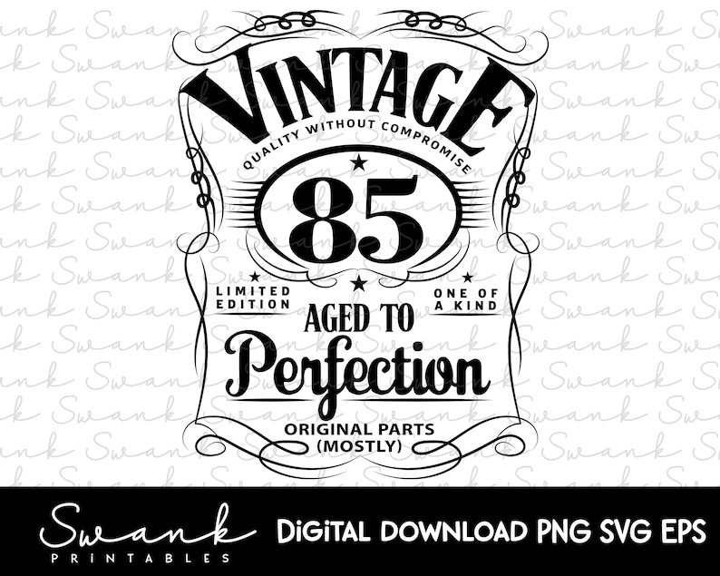 85th Birthday SVG, Eighty-fifth, 80, Vintage Birthday, Limited Edition ...