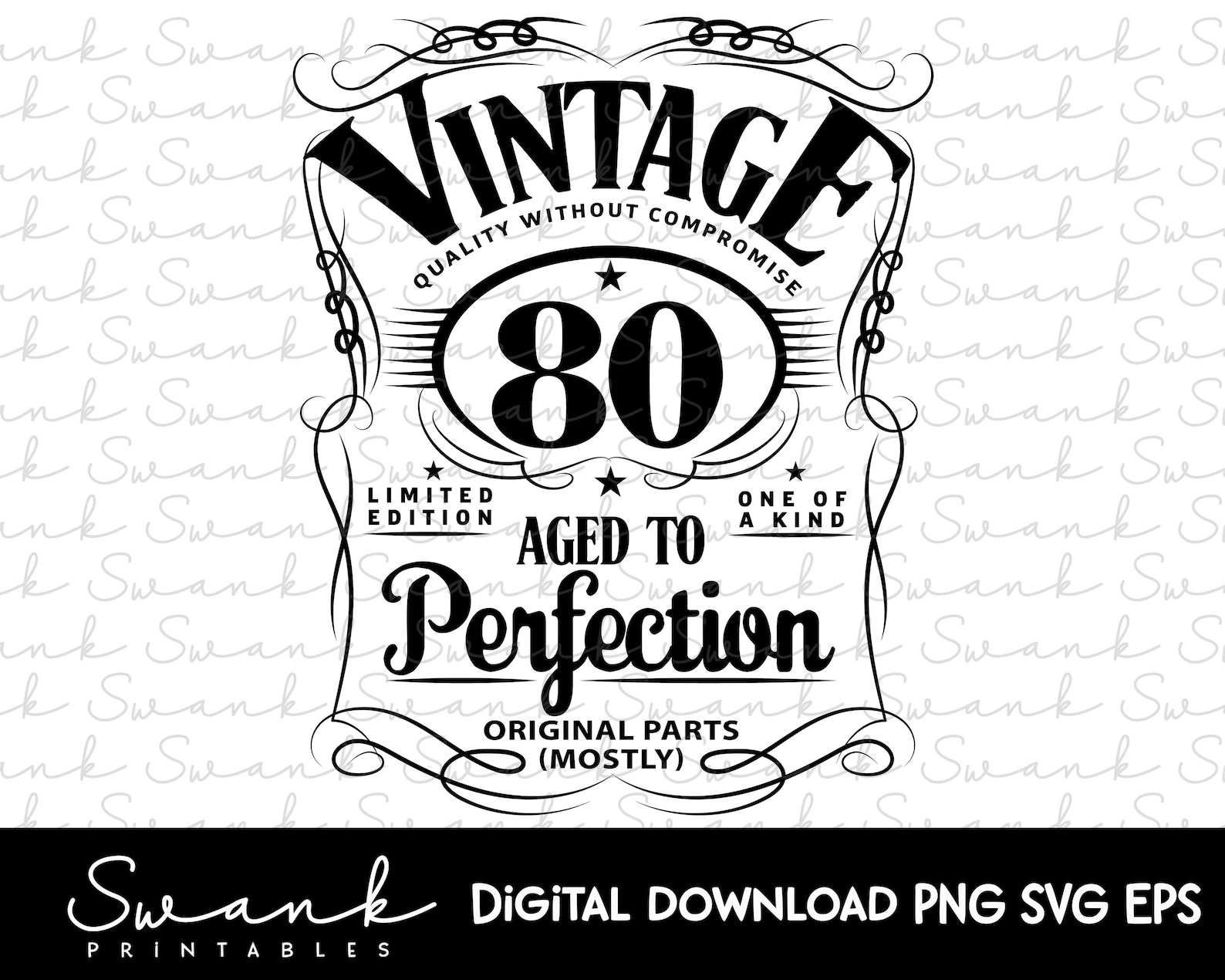 80th Birthday SVG, Eighty, Vintage Birthday, 80, Limited Edition Svg ...