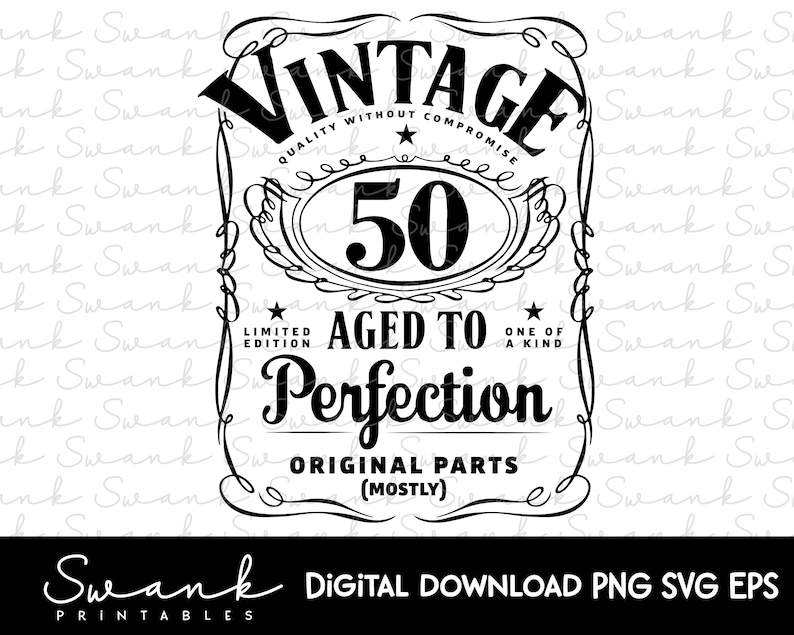 50th Birthday SVG Vintage Birthday Limited Edition Svg - Etsy UK