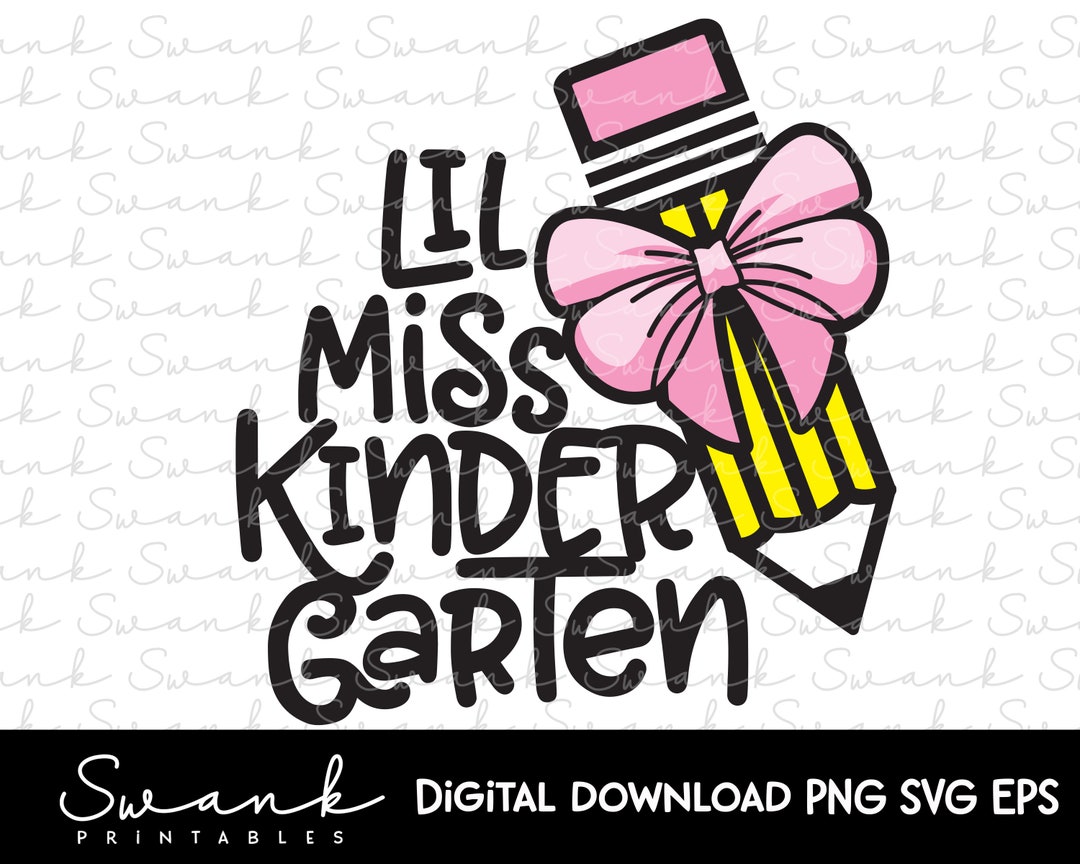Kindergarten Svg, Little Miss Svg, Miss Kindergarten, Back to School ...
