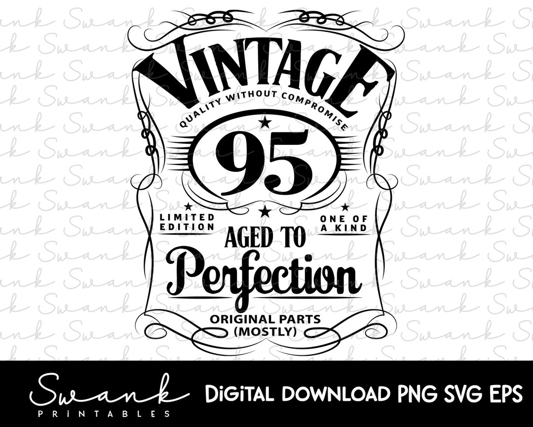 95th Birthday SVG, Ninety-fifth, 90, Vintage Birthday, Limited Edition ...