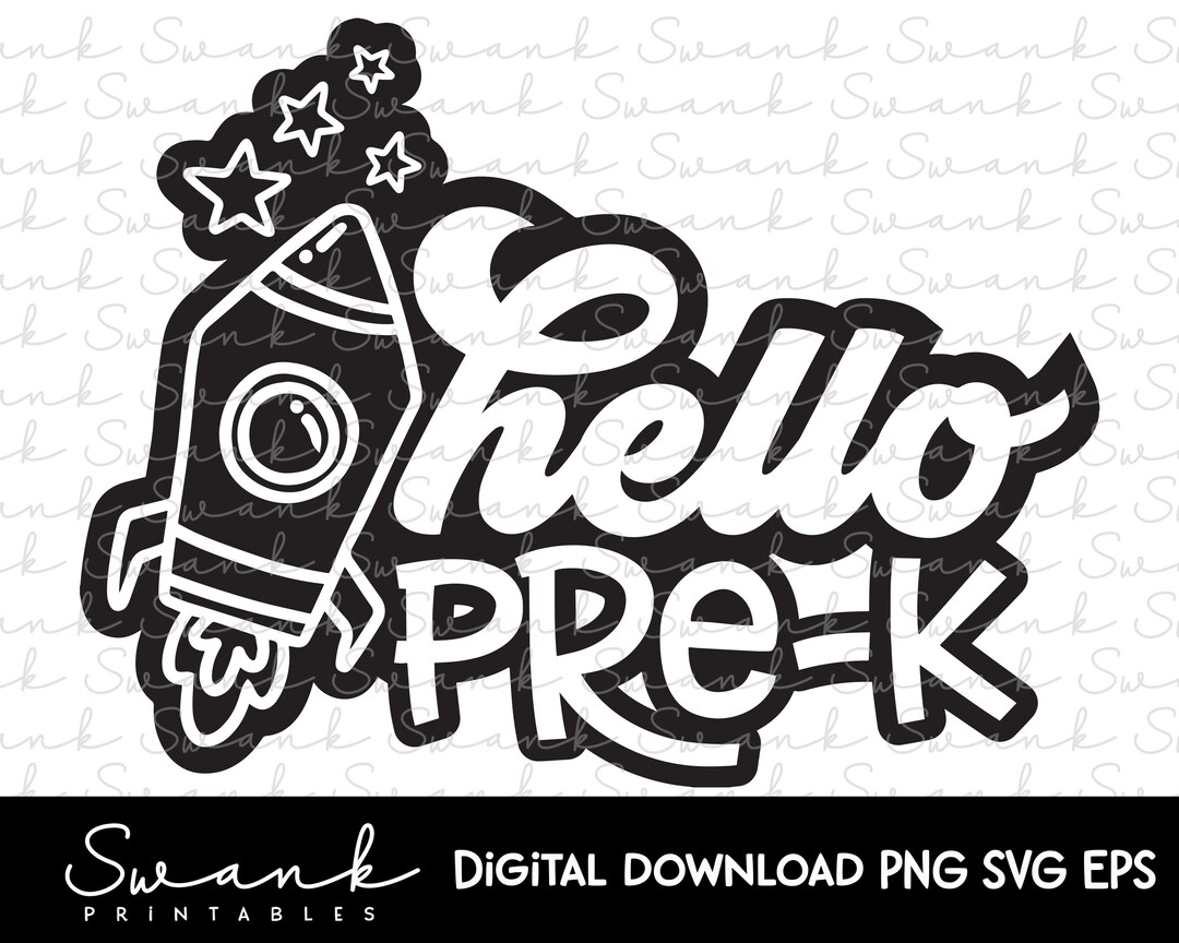 Hello Pre-k Svg, Pre-k Svg, Preschool Svg , Back to School Svg, First ...