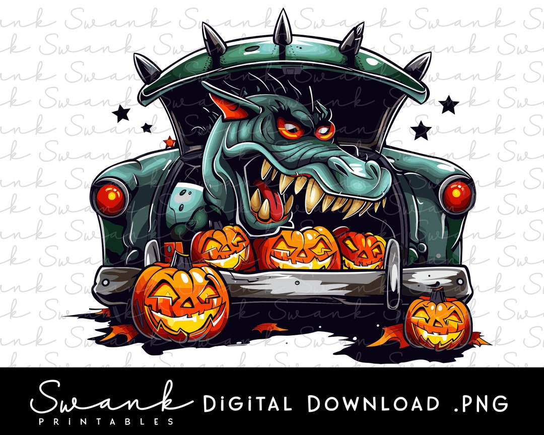 Dragon Car Png, Halloween Car Png, Spooky Car, Halloween Png, Monster ...