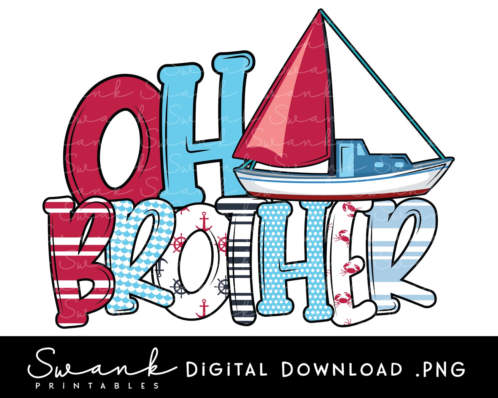 Oh Brother PNG File, Digital Download, 300 Dpi, Sibling, Clipart ...