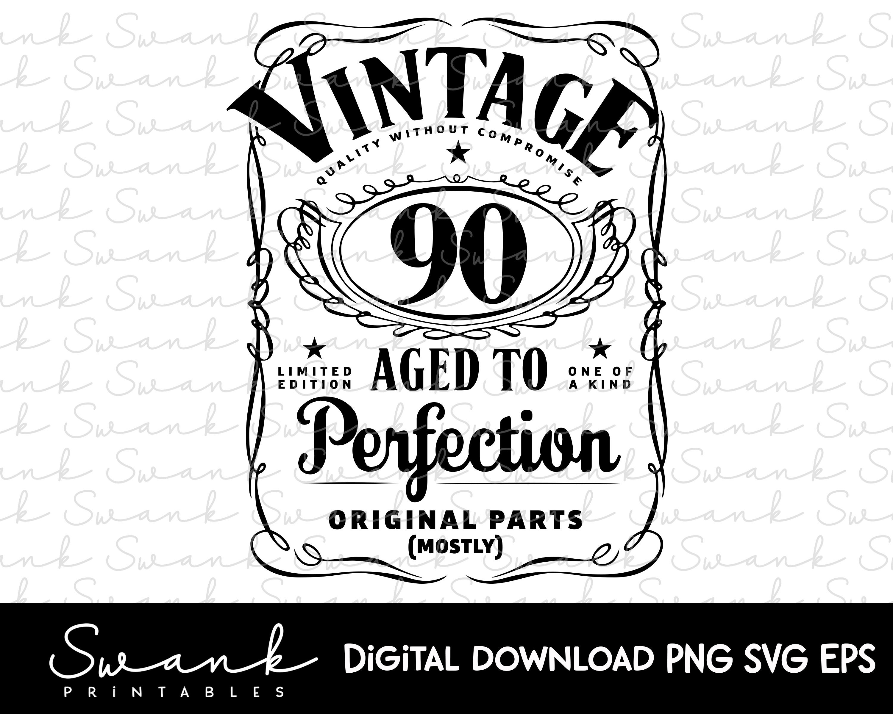 90th Birthday SVG Vintage Birthday Limited Edition Svg | Etsy