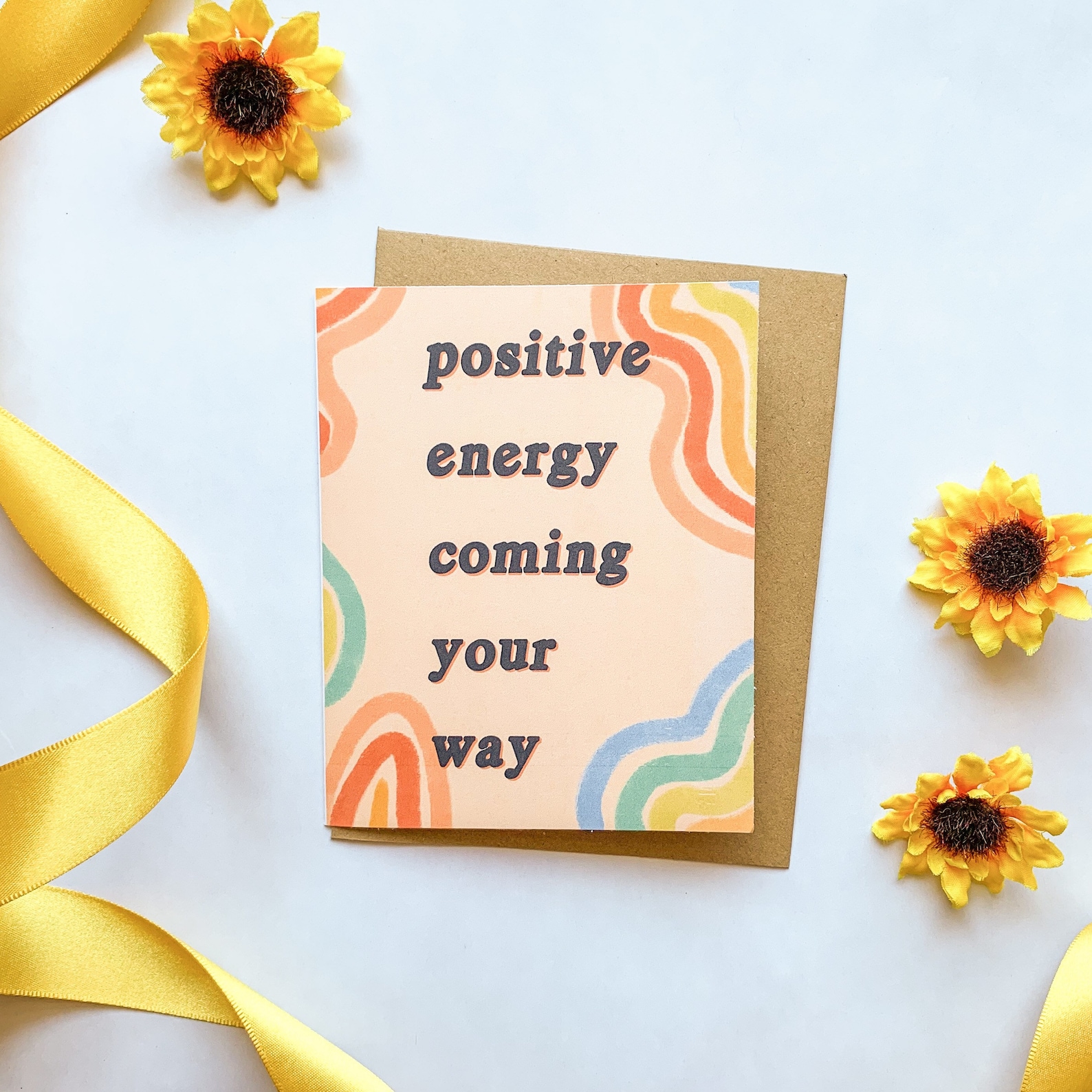 Positive Energy Card, Hard Times Card, Get Well Card, Positive Vibes - Etsy