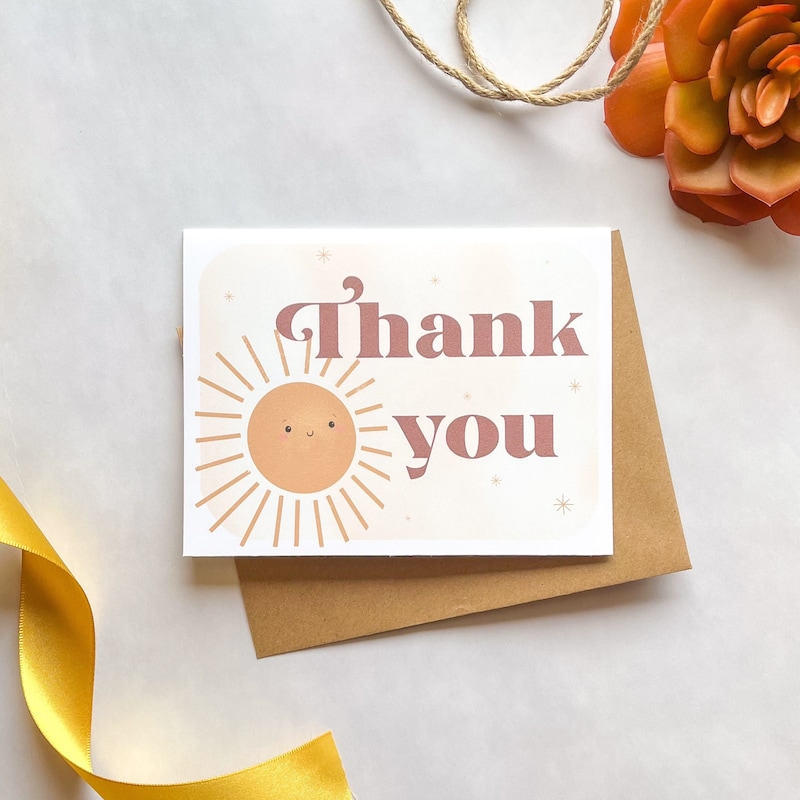 Boho Thank You Cards - Etsy