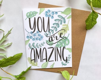 You Are Amazing Card | Etsy
