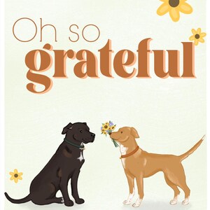 Oh so Grateful Card, Grateful for You, Dog Thank You Card - Etsy
