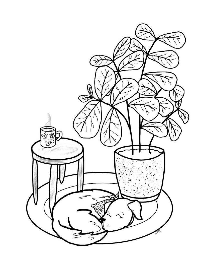 Coloring Pages pack 2 Downloadable Coloring Pages Flower - Etsy