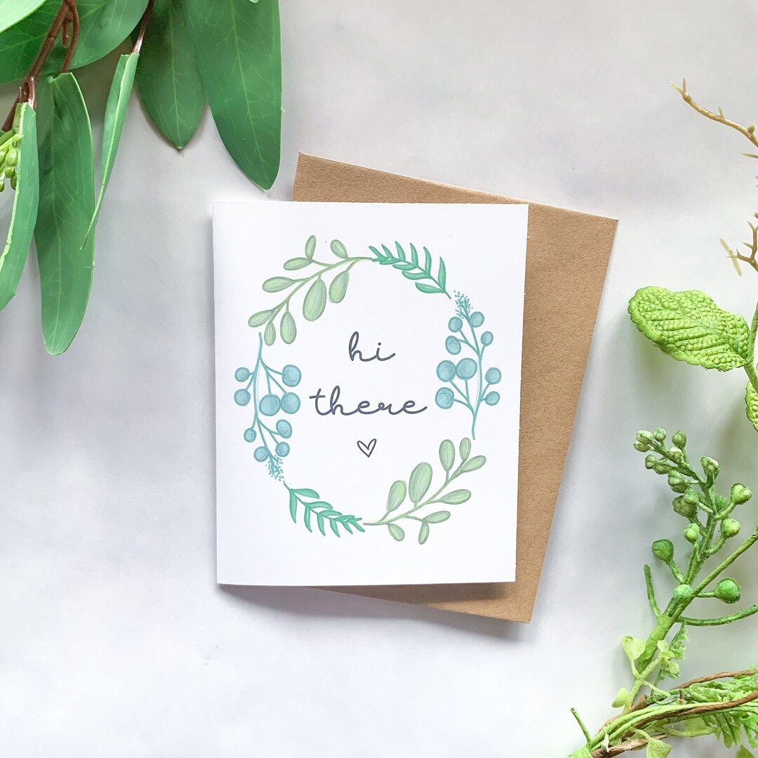 Hi There Card, Just Saying Hi Card, Friend Card, Hello Greeting Card ...