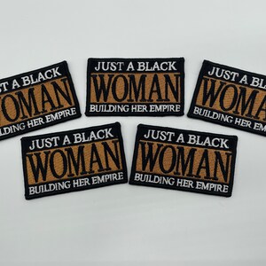Prideful Patchez, Just A Black Woman, Iron on Patch, Powerful Patch ...
