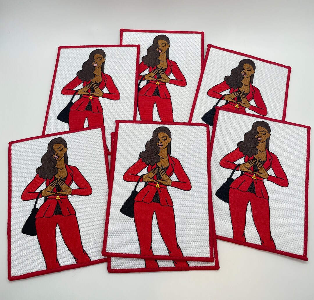 Prideful Patchez Lady in Red Iron on Patch Cute Patch Sew - Etsy