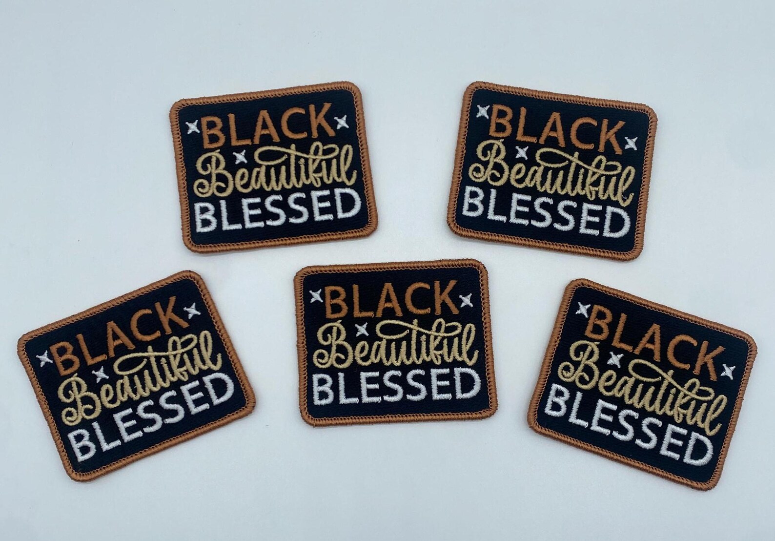 Prideful Patchez, Black, Beautiful, Blessed Iron on Patch, Cute Patch ...