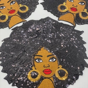 Prideful Patchez, Sassy Patch, Sequin Patch, Afro Patch, Embroidery ...