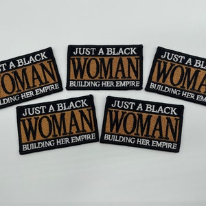 Prideful Patchez, Just A Black Woman, Iron on Patch, Powerful Patch ...