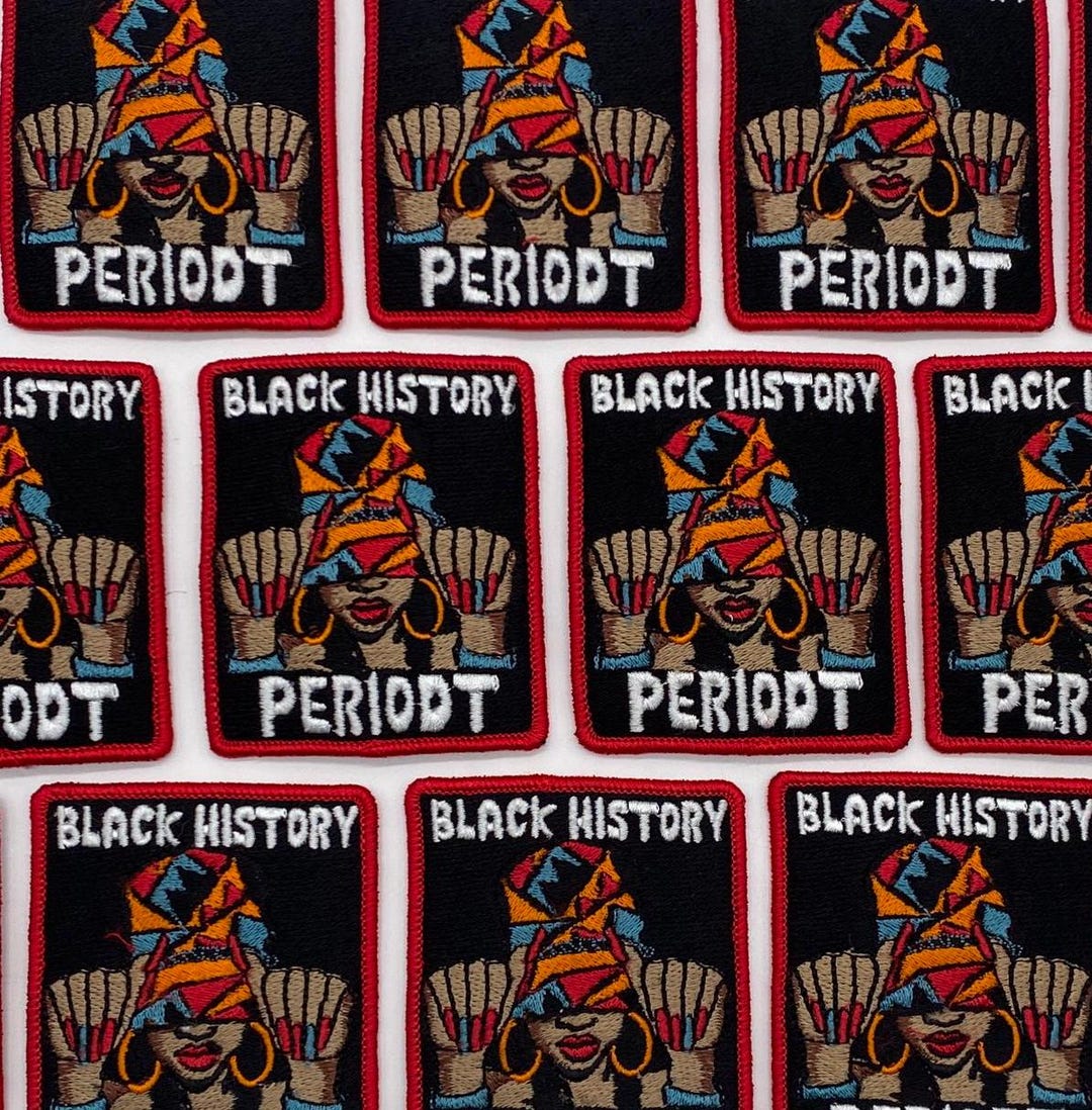 Prideful Patchez,, Black History Periodt!, Iron on Patches, Embroidered ...