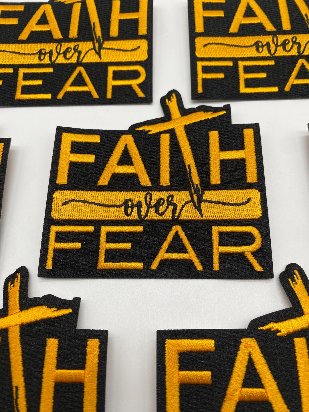 Prideful Patchez, Faith Over Fear, Iron on Patch, Sew on Patch ...
