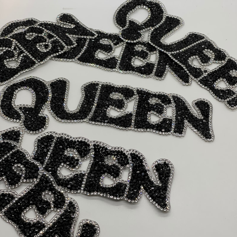 Rhinestone Queen Patch - Etsy