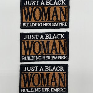 Prideful Patchez, Just A Black Woman, Iron on Patch, Powerful Patch ...