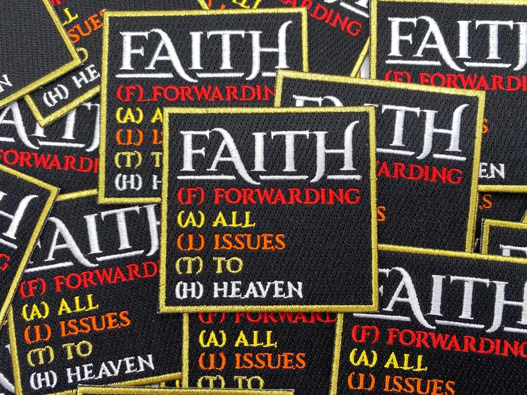 Prideful Patchez, 'FAITH' Iron on Patch, Sew on Patch, Embroidered ...