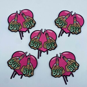 Prideful Patchez, Boy Bye, Iron on Patch, Sew on Patch, Embroidered ...