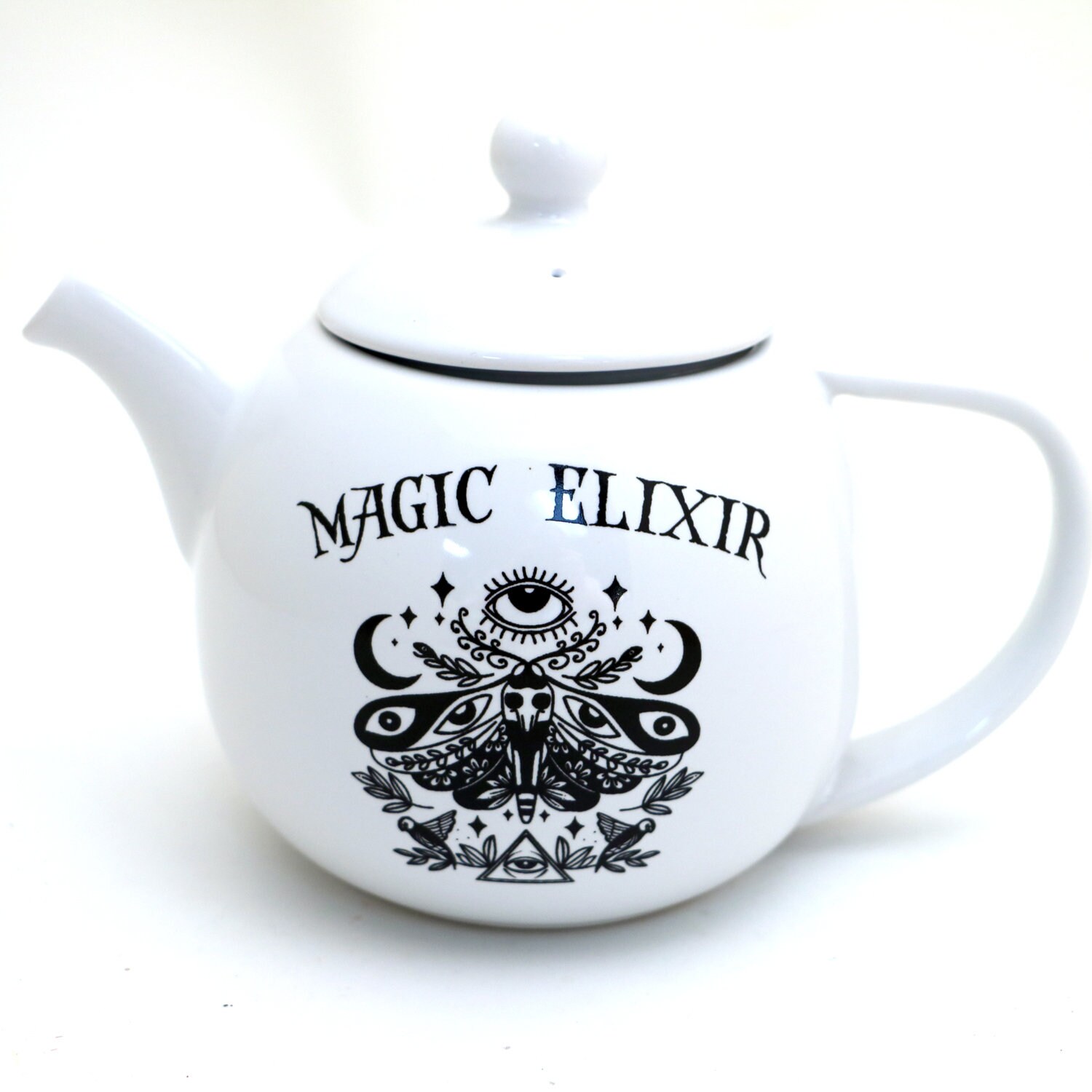 Magic Elixir Teapot, Freaks Like Me Drink Tea, Small Stoneware Teapot ...