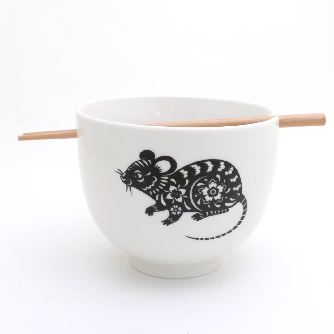 Year of the Rat Noodle Bowl, Chopsticks, Ramen, Chinese Zodiac, Pho - Etsy