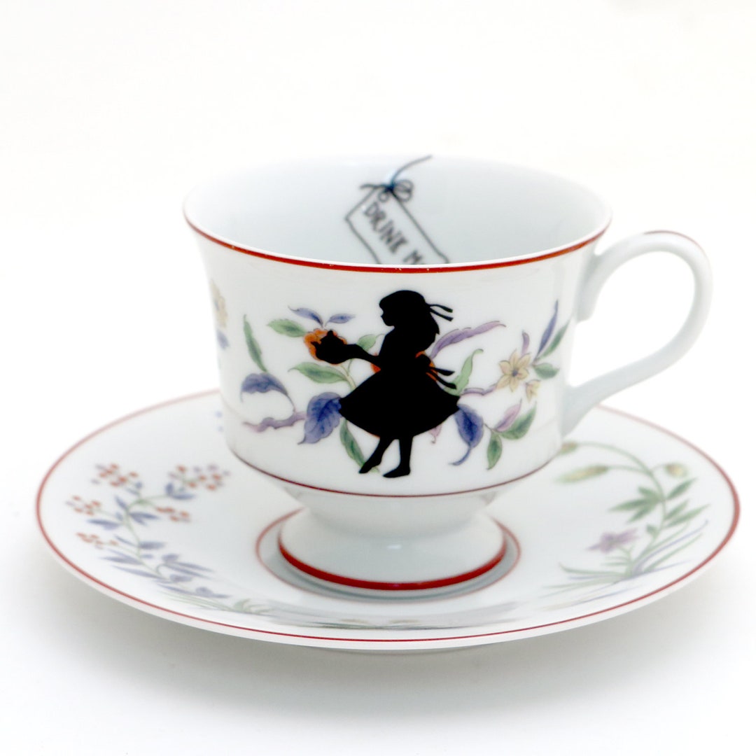 Alice's Adventures in Wonderland Teacup and Saucer, Drink Me Tea Cup ...