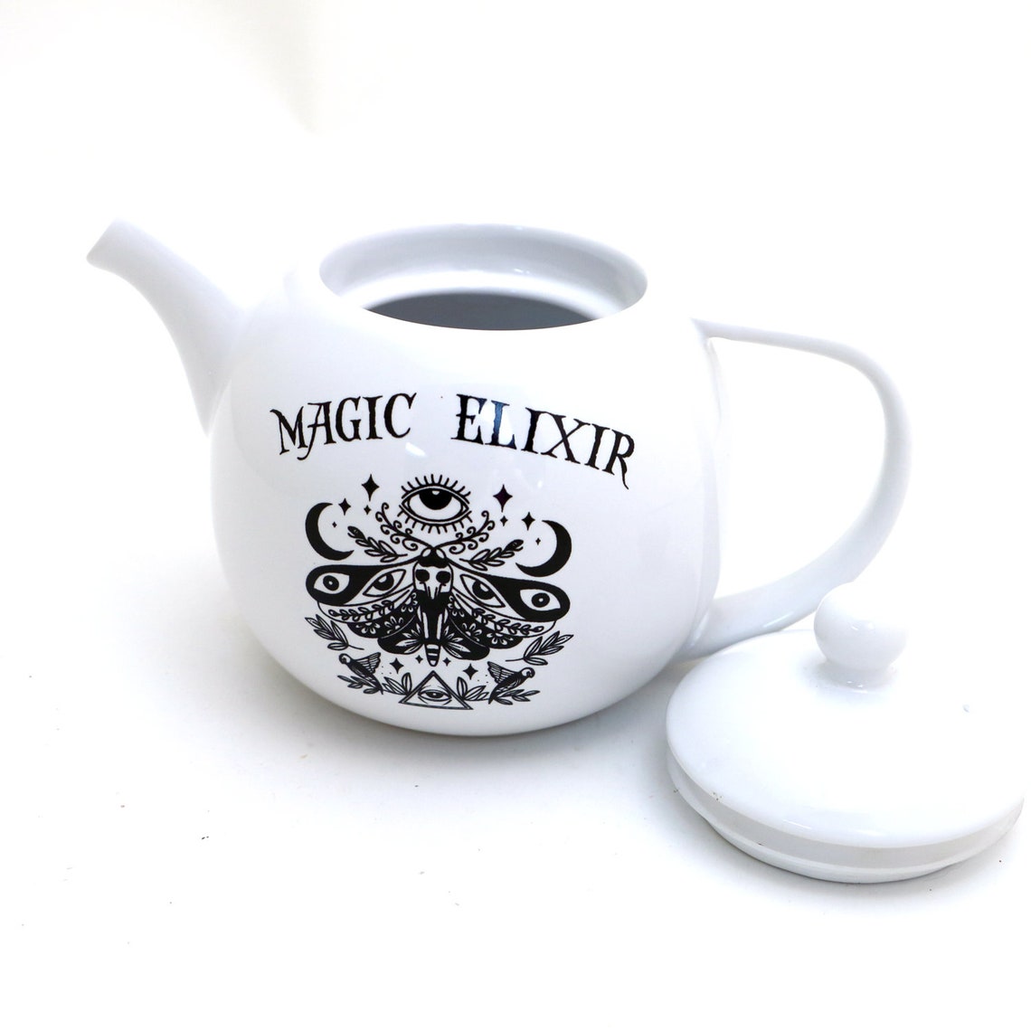 Magic Elixir Teapot, Freaks Like Me Drink Tea, Small Stoneware Teapot ...