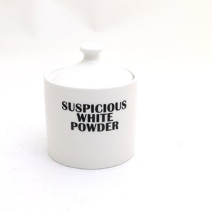Suspicious White Powder Sugar Bowl, Funny Novelty Gift - Etsy
