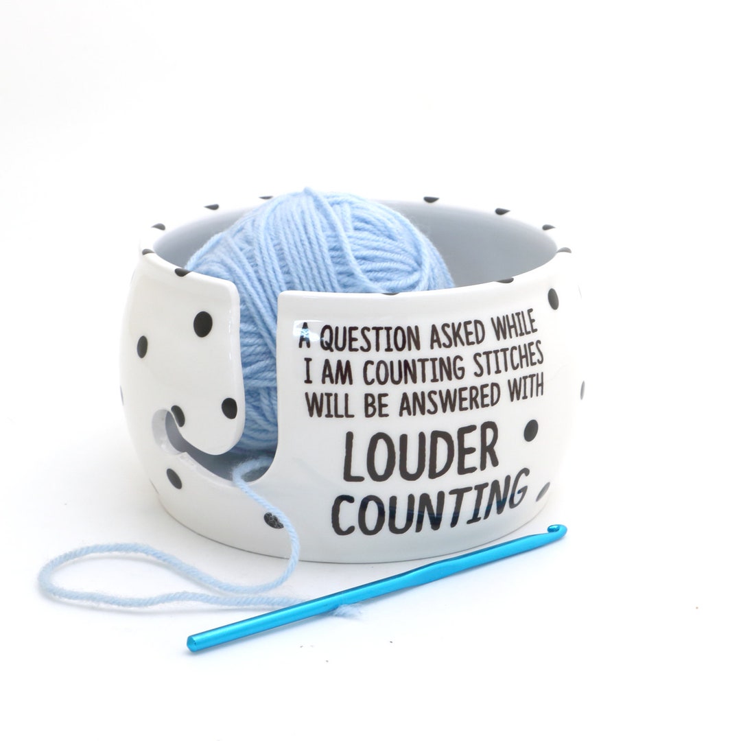 Funny Ceramic Yarn Bowl: Loud Counting, Knitting Gift - Etsy