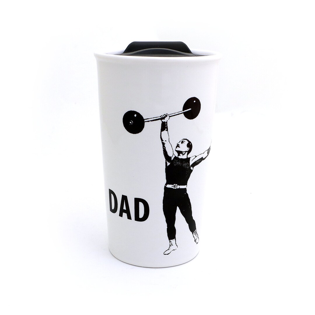 Dad Travel Mug, Vintage Strongman, Gym Lover, Father's Day Gift - Etsy