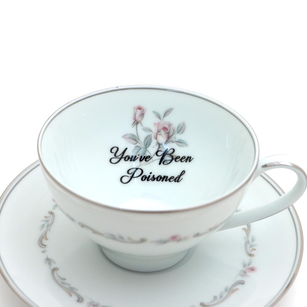 You've Been Poisoned Teacup and Saucer,kiln Fired, Noritake, Food Safe ...