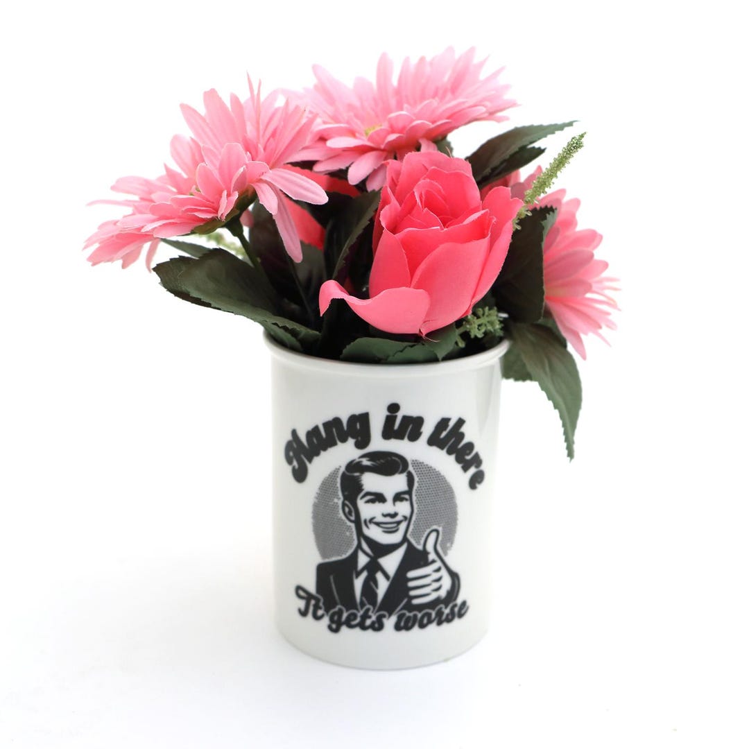 Hang in There Vase: Cheeky Pen & Pencil Holder, Get Well Gift - Etsy
