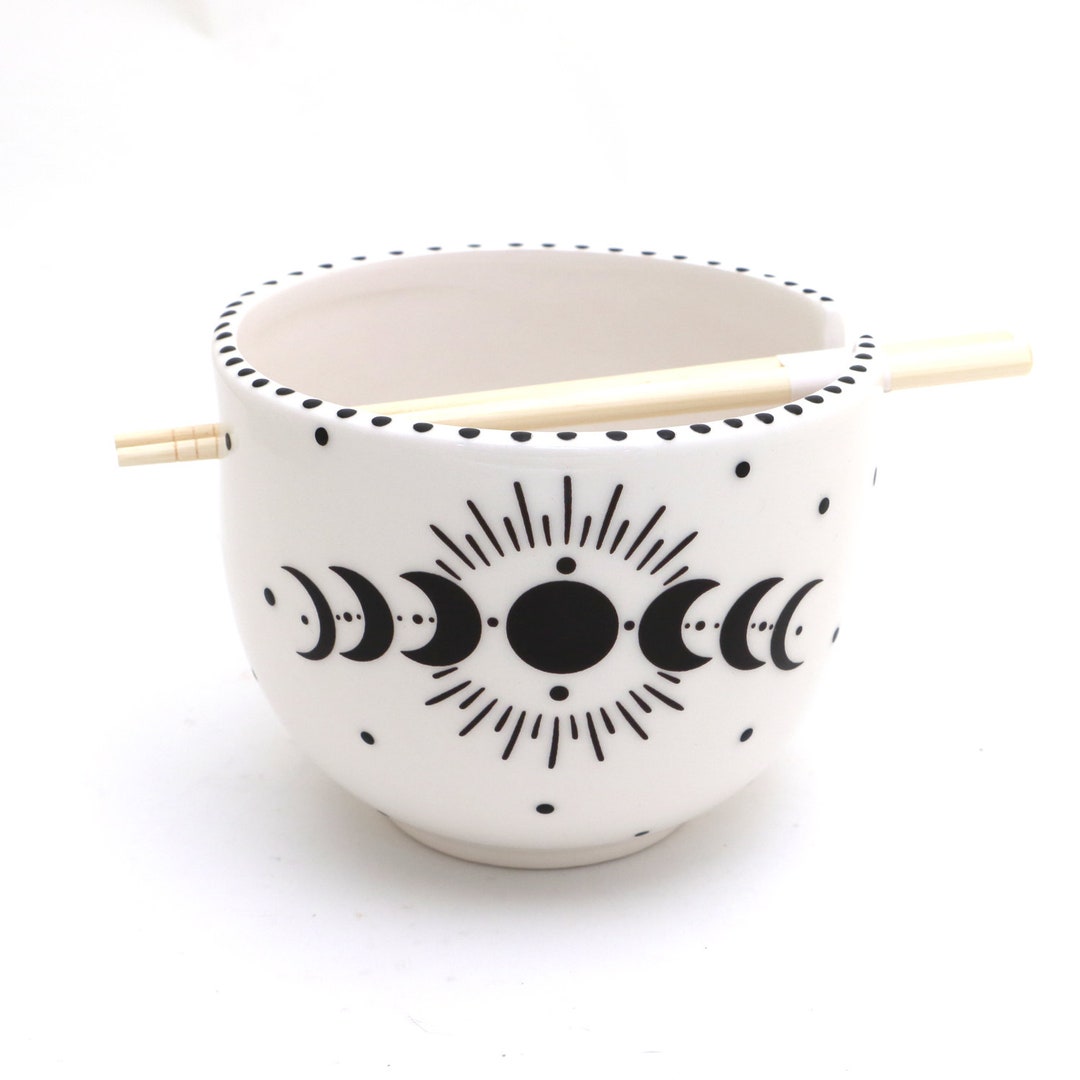 Moon Phase Noodle Bowl, Chopsticks,ramen Bowl, Pho, Celestial Gifts - Etsy