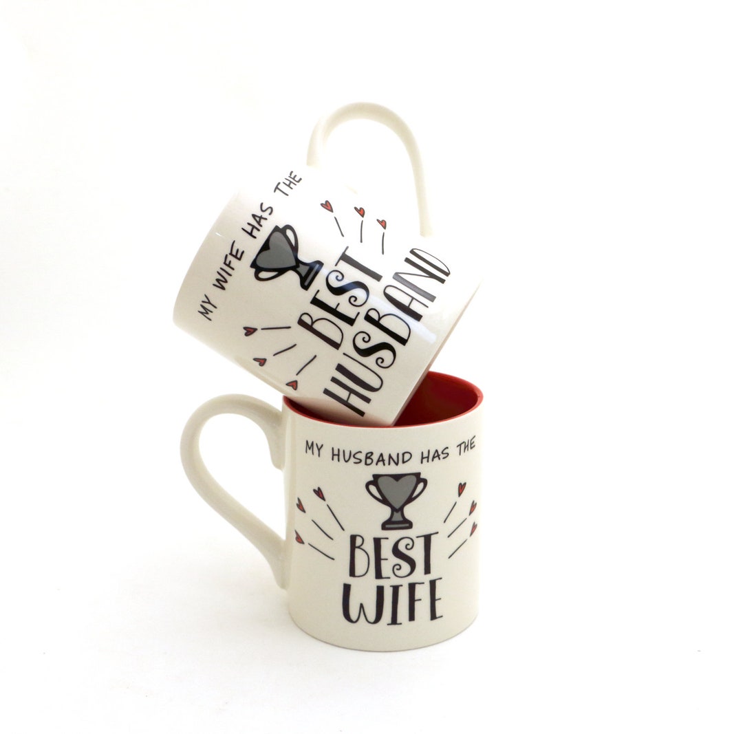 Funny Wedding Mug Set, Best Husband, Best Wife, Can Be Personalized, Mr ...
