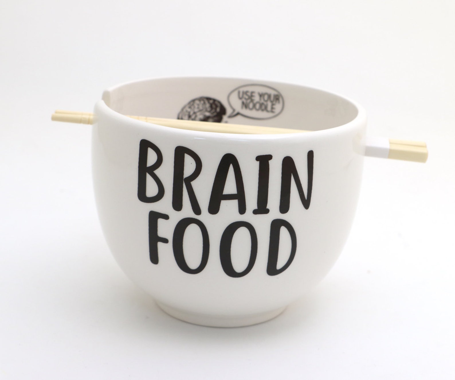 Brain Food Chopsticks Bowl, Noodle Bowl, Novelty Gift, Graduation ...