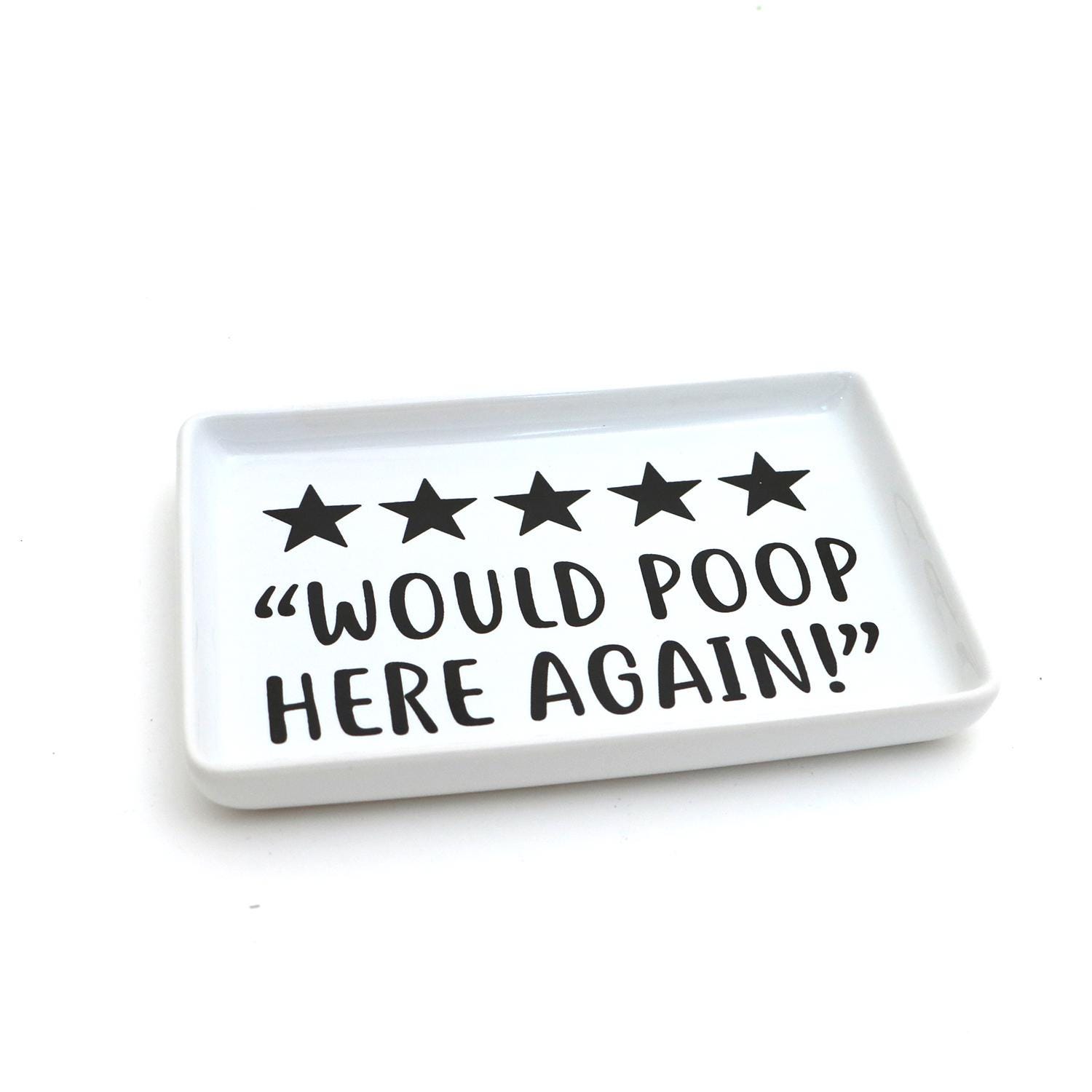 5 Star Poop Review Soap Dish: Funny Ceramic Bathroom Tray - Etsy