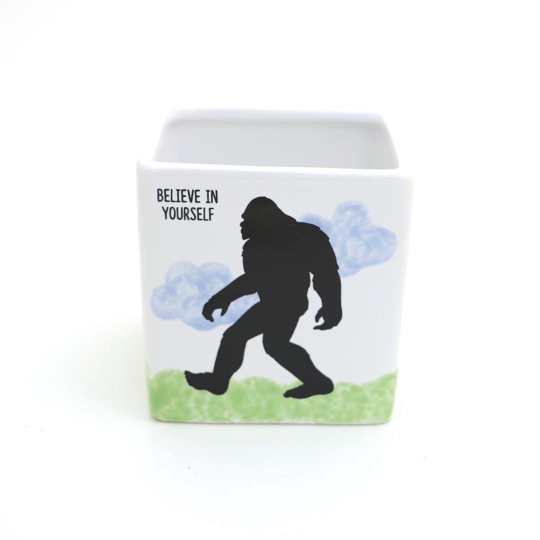 Bigfoot Planter, Square Pot, Container, Sasquatch, Yeti, Believe in ...
