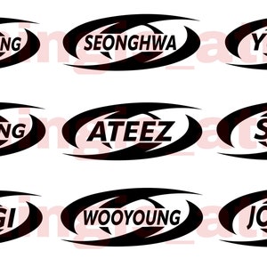 Ateez Anarchy Inspired Bias Lightiny Decal Stickers - Etsy