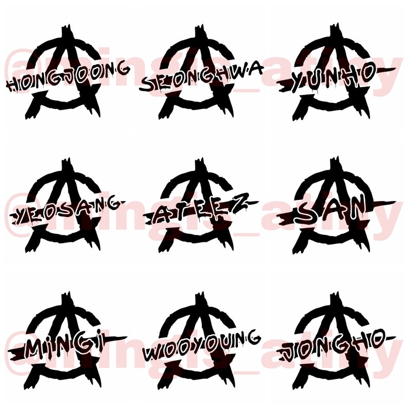 Ateez Anarchy Inspired Bias Lightiny Decal Stickers - Etsy