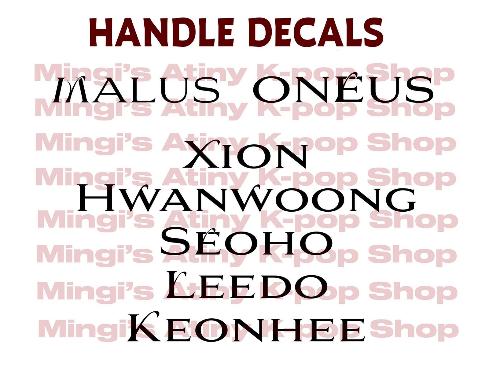 Oneus Malus Inspired Kpop Lightstick Ver 2 Decal Stickers - Etsy