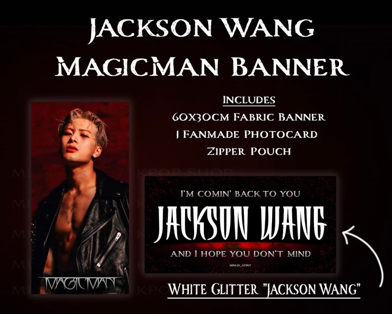 Jackson Wang Magicman Inspired Fabric Slogan Banner Cheering Kit for Concert - Etsy
