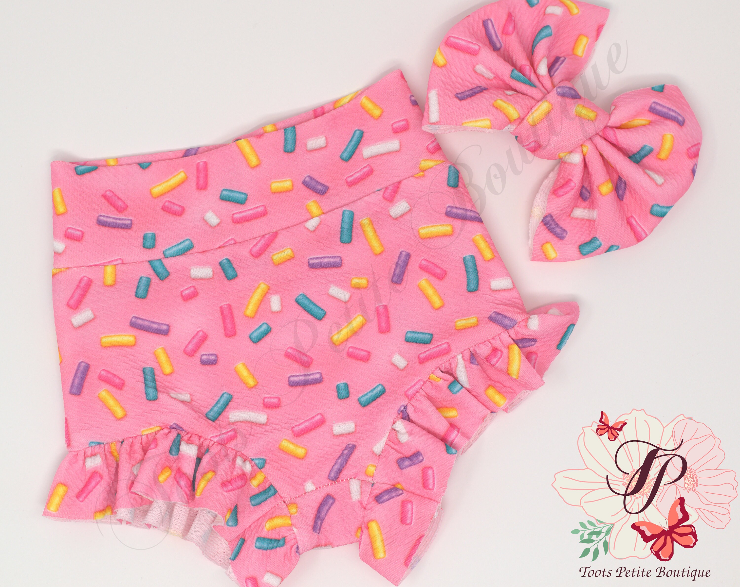 Sweet One Birthday Ruffle Bummies Outfit Donut Pink With - Etsy