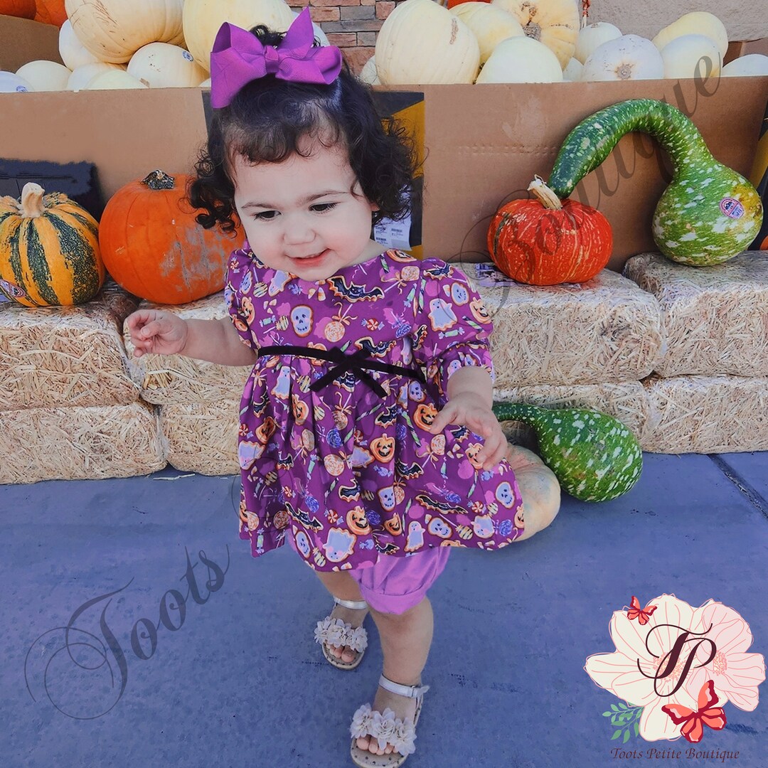 Halloween Dress,ghost,bat,pumpkin,candy,bloomer,shorts Pink,purple ...