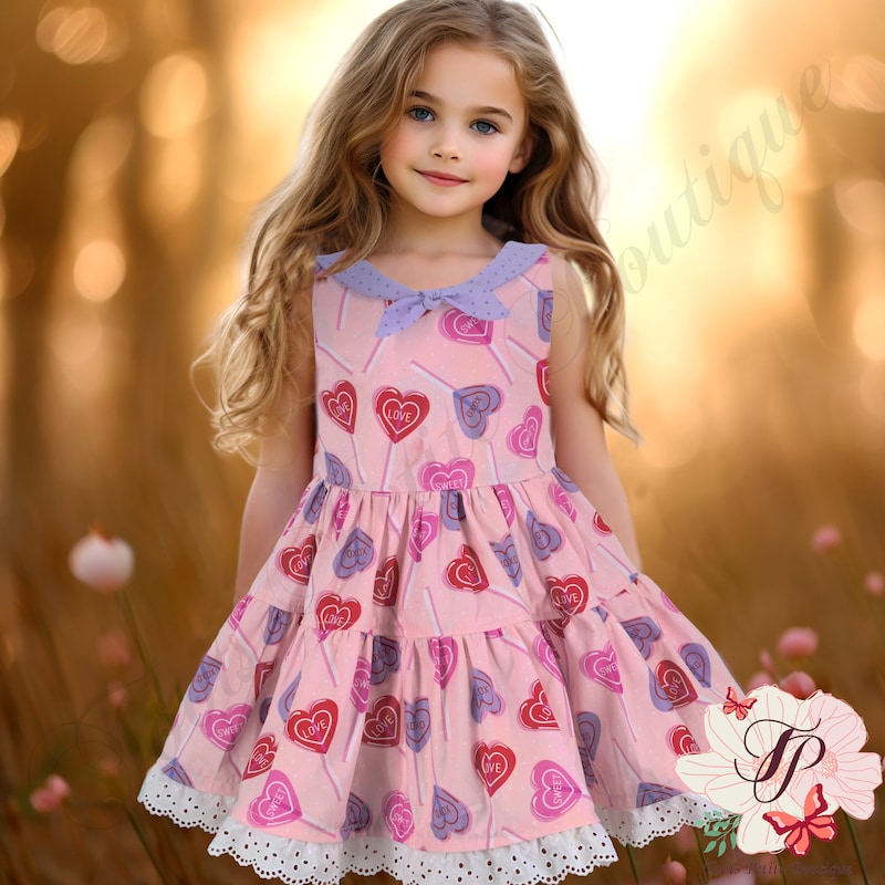 Heart Print Dress - Etsy