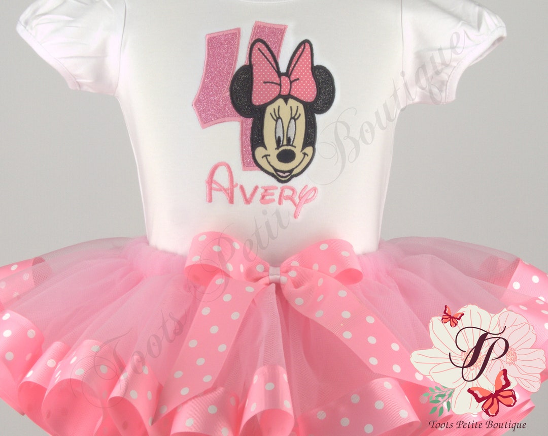 Minnie Mouse Birthday Tutu Cake Smash Outfit Personalized - Etsy